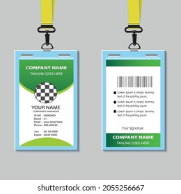 Simple Office Id Card Design Template Stock Vector (Royalty Free ...
