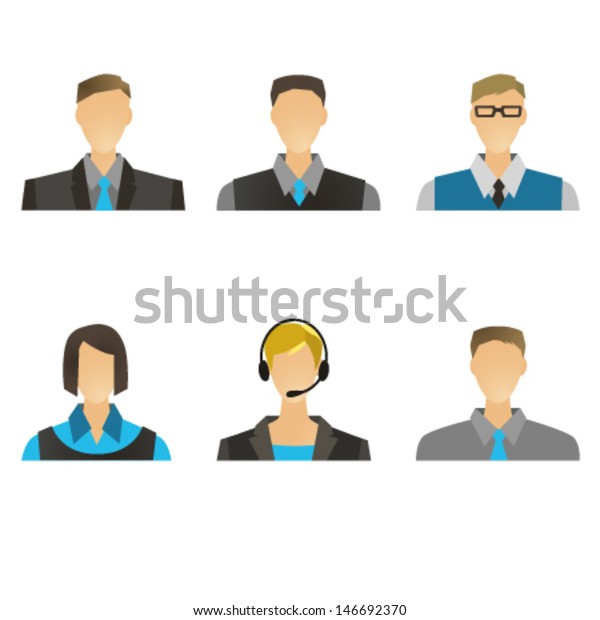 Simple Office People Icons Vector Manager Stock Vector (Royalty Free ...