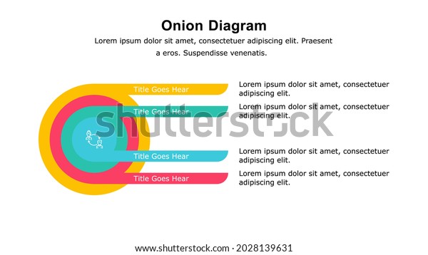 Simple Onion Diagram Infographic Flat Style Stock Vector (Royalty Free ...