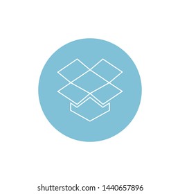 Simple Outline Box Icon Vector Symbol Stock Vector (Royalty Free ...