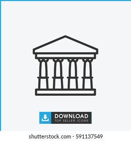 Simple Outline Court Vector Icon On Stock Vector (Royalty Free) 591137549