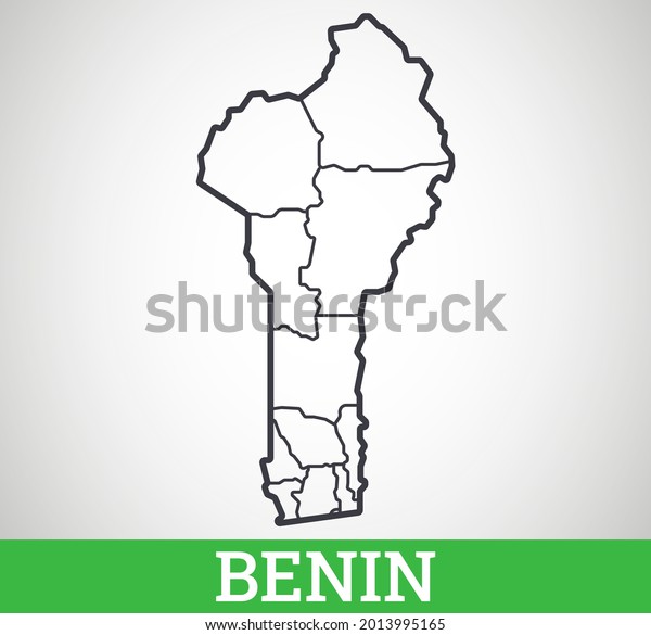 Simple Outline Map Benin Vector Graphic Stock Vector (Royalty Free ...
