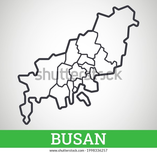 Plan simple de Busan avec des : image vectorielle de stock (libre de ...