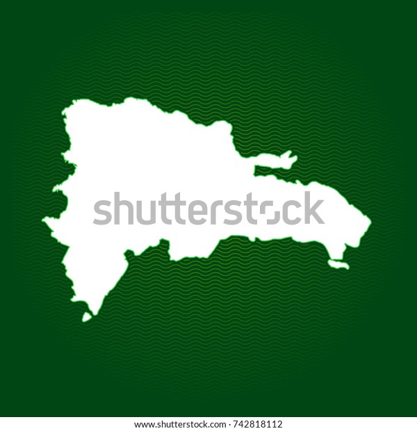 Simple Outline Map Dominican Republic Stock Vector (Royalty Free ...