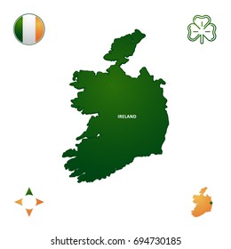 Simple Outline Map Ireland Stock Vector (Royalty Free) 694730185 ...