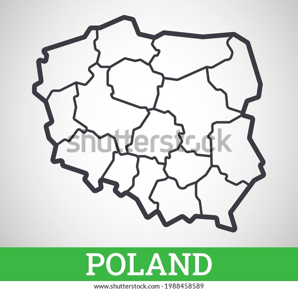 Simple Outline Map Poland Provinces Vector Stock Vector (Royalty Free ... Simple Outline Map Poland Provinces Vector Stock Vector (Royalty Free ...
