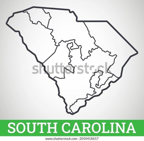 County outline map sc