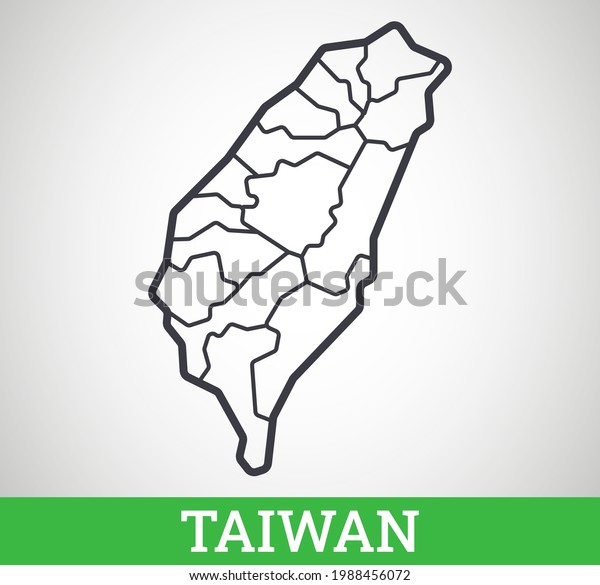 Simple Outline Map Taiwan Vector Graphic Stock Vector (Royalty Free ...