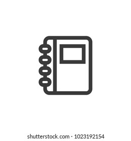 Simple Outline Notebook Icon Symbol Stock Vector (Royalty Free ...