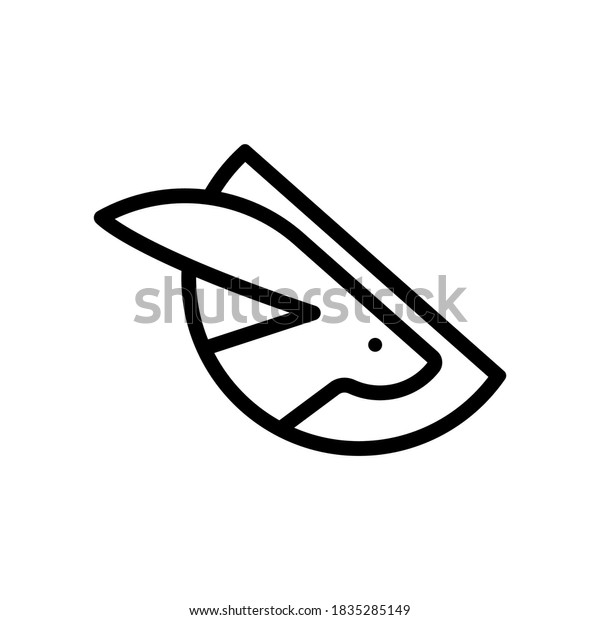 Simple Outline Rabbit Logo Bunny Logo Stock Vector (Royalty Free ...