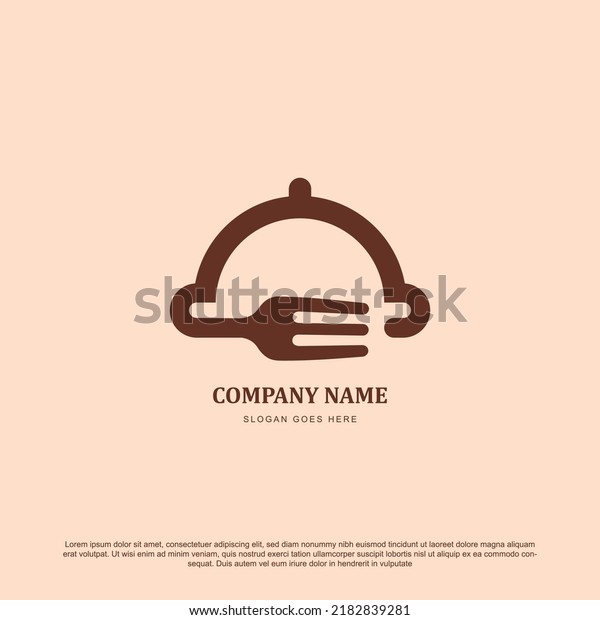 Simple Outline Restaurant Logo Design Vector: เวกเตอร์สต็อก (ปลอดค่า ...