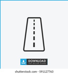 Simple Outline Runway Vector Icon On Stock Vector (Royalty Free ...