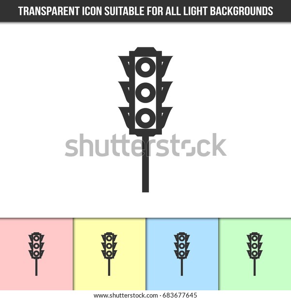 Simple Outline Transparent Semaphore Traffic Lights: Stock-Vektorgrafik ...