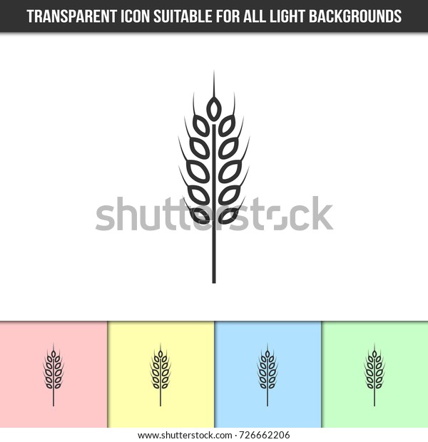 Simple Outline Transparent Wheat Spelt Rye Stock Vector (Royalty Free ...