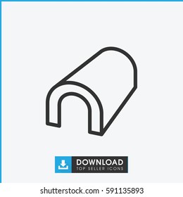 Simple Outline Tunnel Vector Icon On Stock Vector (Royalty Free ...