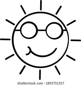 Simple Outline Vector Icon Summer Vacation Stock Vector (Royalty Free ...