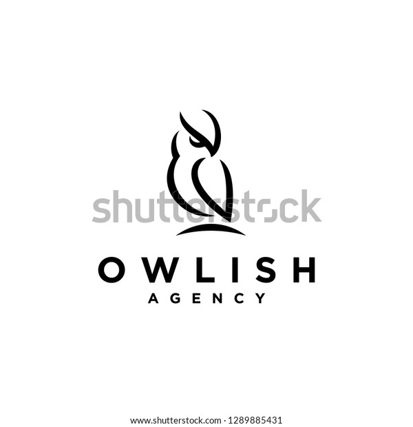Simple Owl Logo Design Stock Vector (Royalty Free) 1289885431 ...