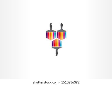 Simple Paint Colour Logo Design Stock Vector (Royalty Free) 1510236392 ...