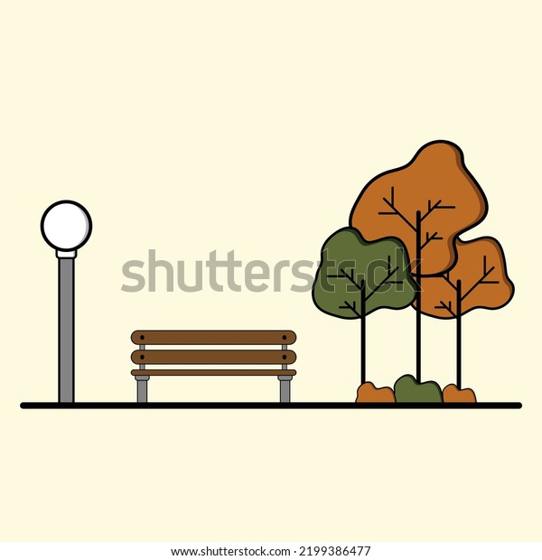Simple Park Illustration Perfect Design Project Stock Vector (Royalty ...