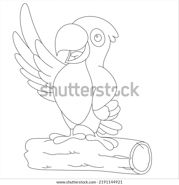 Simple Parrot Line Art Design Stock Vector (Royalty Free) 2191144921 ...