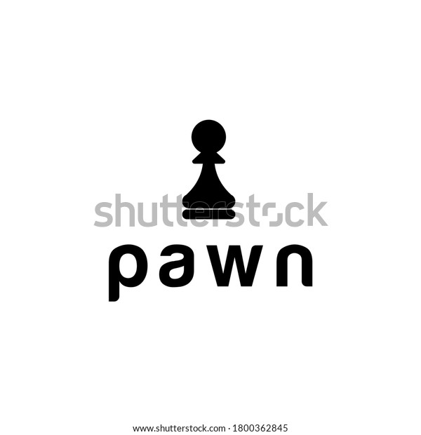 Simple Pawn Chess Logo Design Vector Stock Vector (Royalty Free) 1800362845