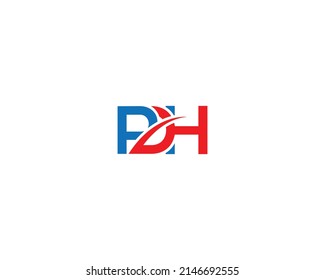 Simple Pdh Letter Logo Design Element Stock Vector (Royalty Free ...