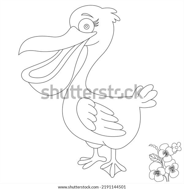 Simple Pelican Line Art Design Stock Vector (Royalty Free) 2191144501 ...