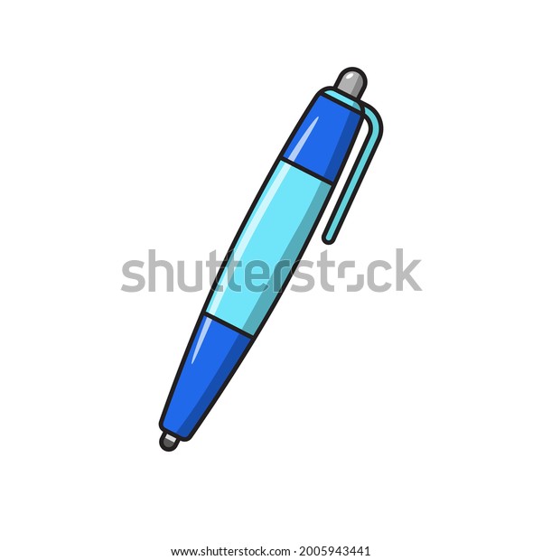 Simple Pen Vector Illustration Cartoon Style Stock Vector (Royalty Free ...