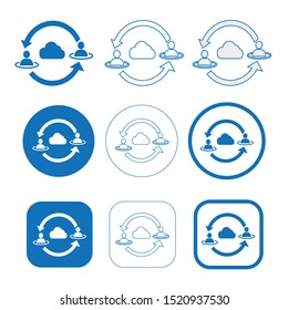 Simple People Network Icon Sign Design Stock Vector (Royalty Free ...