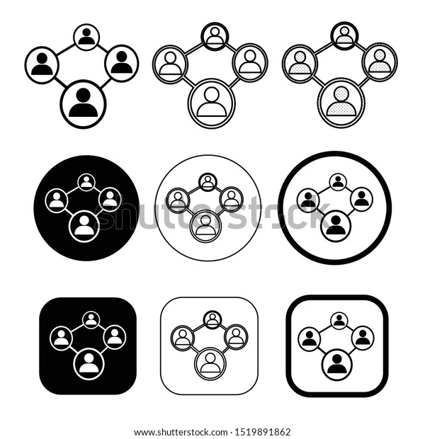 Simple People Network Icon Sign Design Stock Vector (Royalty Free ...