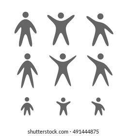 Simple People Silhouettes Vector Illustration Stock Vector (Royalty ...