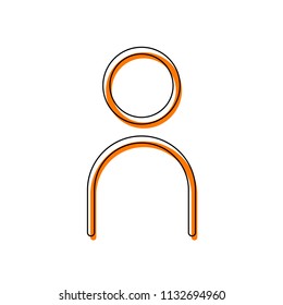 Simple Person Icon Linear Symbol Thin Stock Vector (Royalty Free ...