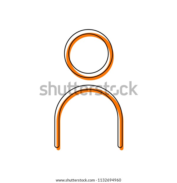 Simple Person Icon Linear Symbol Thin Stock Vector (Royalty Free ...