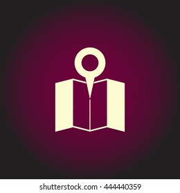 Simple Pin On Map White Vector: vector de stock (libre de regalías ...