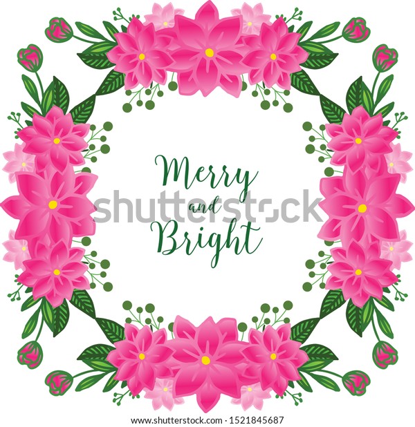 Simple Pink Floral Frame Design Invitation Stock Vector (Royalty Free ...