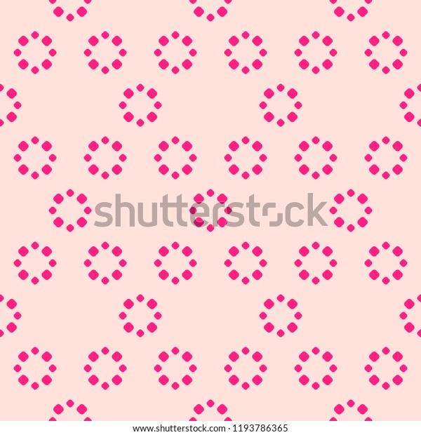 Simple Pink Floral Seamless Pattern Vector Stock Vector (Royalty Free ...