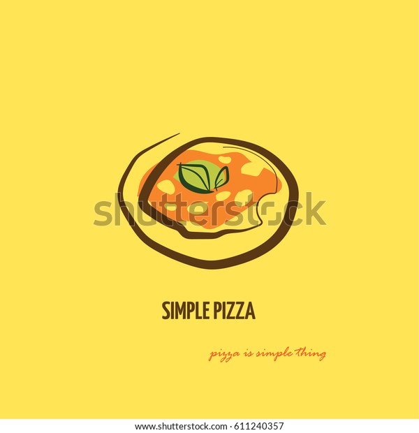 Simple Pizza Logo This Illustration Most Stock Vector (Royalty Free ...