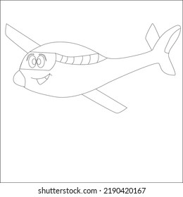Simple Plane Line Arts Design Sample Stock Vector (Royalty Free ...