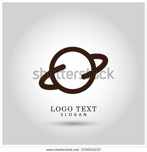 Simple Planet Logo Icon Symbol Template Stock Vector (Royalty Free ...