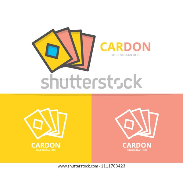 Simple Playing Game Cards Logo Design Stock Vector (Royalty Free ...