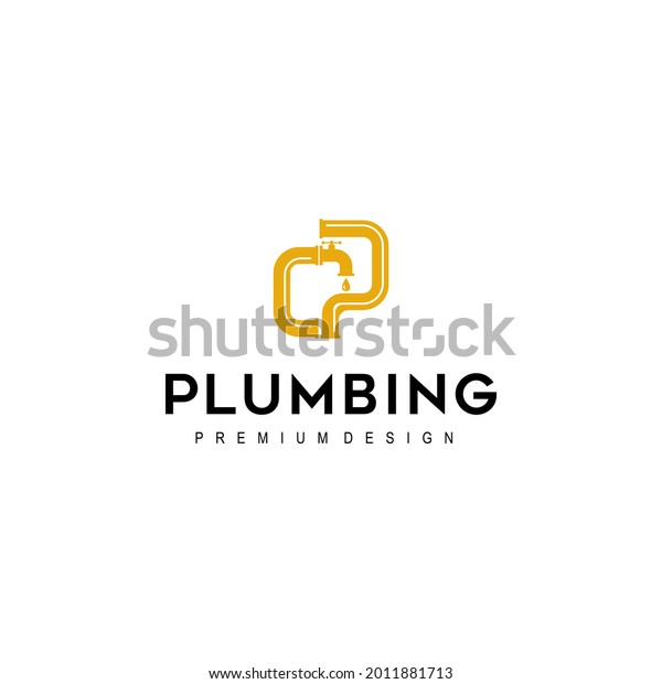 Simple Plumbing Pipe Symbol Logo Design Stock Vector (Royalty Free ...
