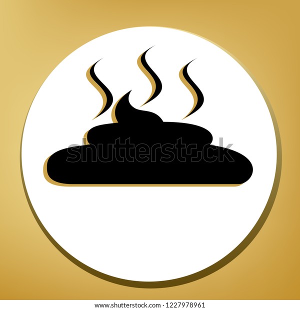 Simple Poop Sign Illustration Vector Black Stock Vector (Royalty Free ...