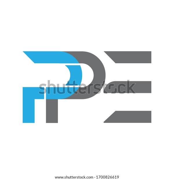 Simple Ppe Letter Logo Design Stock Vector (Royalty Free) 1700826619