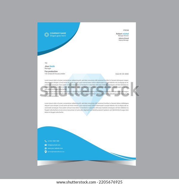 Simple Professional Letterhead Design Stock Vector (Royalty Free ...