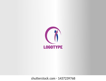 Simple Purple Blue Logo Stock Vector (Royalty Free) 1437239768 ...