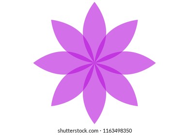 Simple Purple Flower Stock Vector (Royalty Free) 1163498350 | Shutterstock