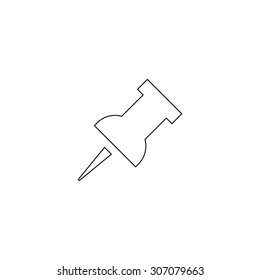 Simple Push Pin Outline Black Simple 스톡 일러스트 307237652 | Shutterstock