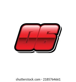 Simple Racing Start Number 06 Vector Stock Vector (Royalty Free ...