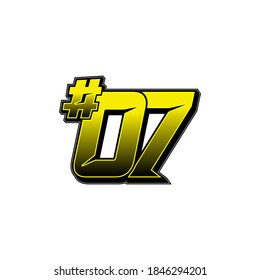 Simple Racing Start Number 07 Vector: เวกเตอร์สต็อก (ปลอดค่าลิขสิทธิ์ ...