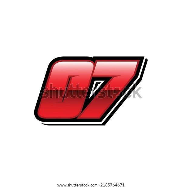 Simple Racing Start Number 07 Vector Stock Vector (Royalty Free ...